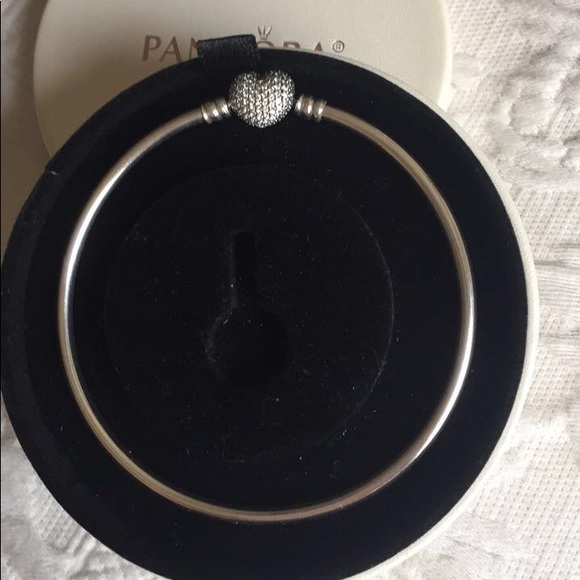 Pandora | Jewelry | Pandora Heart Bangle Bracelet | Poshmark